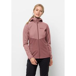 Softshelljacke Jack Wolfskin "GO HIKE SOFTSHELL W", Damen, Gr. S (36), rot (apple, butter), OBERSTOFF 100% POLYESTER FUTTER 100% POLYESTER, Jacken