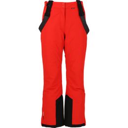 Skihose WHISTLER "Drizzle" Gr. 128, EURO-Größen, rot Kinder Hosen mit Hosenträgern und wasserfester Eigenschaft