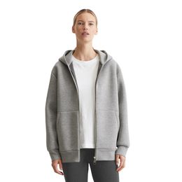 Marc O'Polo Sweatjacke MARC O'POLO "aus LENZING™ ECOVERO™" Gr. L, grau Damen Sweatjacken