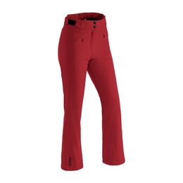 Skihose Maier Sports "Allissia slim 2.1", Damen, Gr. 44, Normalgrößen, rot, 100% Polyester, Hosen, Damen Schneehose, wind- und wasserdicht, 2 RV-Taschen, Slim Fit