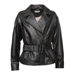 Lederjacke Maze "42021211", Damen, Gr. L, schwarz, Obermaterial: 100% Lammleder; Innenfutter: 100% Polyester; Ärmelfutter: 100% Polyester, Jacken