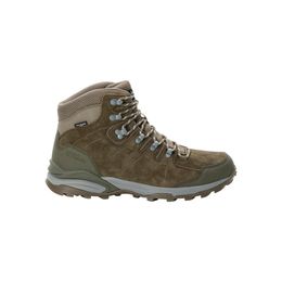 Hikingschuh Jack Wolfskin "REFUGIO TEXAPORE MID M", Gr. UK11-EU455, Normalschaft, braun (cold, coffee), Oberstoff: LEDER; ;Obermaterial 2: Synthetik; Futter: Texapore Core;Sole: / EVA; 100% / EVA, Schuhe