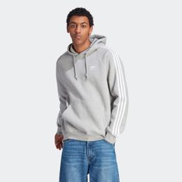 Kapuzensweatshirt adidas originals "3-STRIPES HOODY" Gr. S, grau (medium grey heather) Herren Sweatshirts