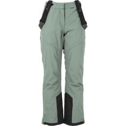 Skihose WHISTLER "Drizzle" Gr. 176, EURO-Größen, grau Kinder Hosen mit Hosenträgern und wasserfester Eigenschaft