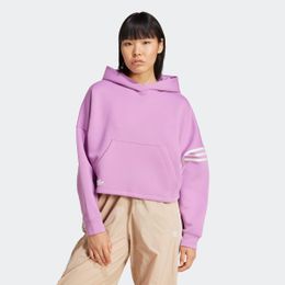 Kapuzensweatshirt adidas originals "NEUCL HOODIE" Gr. L, preloved purple, cloud white Damen Sweatshirts