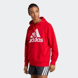 Kapuzensweatshirt adidas Sportswear "M BL FT HD" Gr. M, rot (better scarlet / white) Herren Sweatshirts