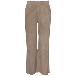 Lederhose Maze "42021164" Gr. L, US-Größen, beige (greige) Damen Hosen