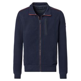 Sweatjacke Casamoda "Casamoda Sweatjacke uni", Herren, Gr. L, blau, 95% Baumwolle, 5% Elasthan, Sweatjacken