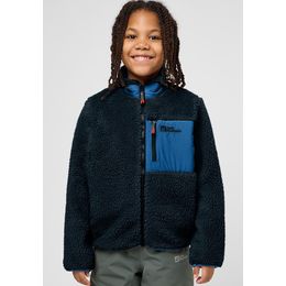 Fleecejacke Jack Wolfskin "ICE CURL JACKET K" Gr. 104, blau (night-blue) Kinder Jacken