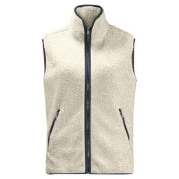 Fleeceweste Jack Wolfskin "HIGH CURL VEST W" Gr. L (42/44), beige (panna, cotta) Damen Westen