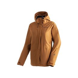 Funktionsjacke Maier Sports "Metor 3in1 W" Gr. 36, braun (rostbraun) Damen Jacken Outdoorjacke, wasserdicht, RV-Taschen, Kapuze