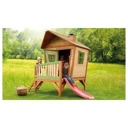 Kinderspielhaus Holz Marie - Braun, Grün - 227 x 180 x 233 cm - aus Zedernholz