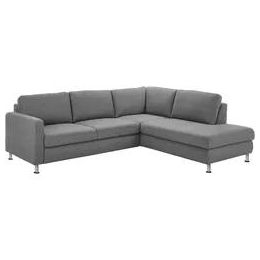 Ecksofa DIE PLANBAR "MP-IN19027 L-Form" Sofas Gr. B/H/T: 261cm x 82cm x 220cm, Microfaser, Recamiere rechts, ohne Bettfunktion, grau wahlweise mit Bettfunktion, Kaltschaum