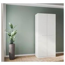 Drehtürenschrank Rauch "Kleiderschrank Schrank Garderobe Garderobenschrank Stauraumwunder MODI", weiß, B:91cm H:210cm T:54cm, Holzwerkstoff, Schränke, inkl. Stoff-Organizer mit 6 Fächern optionaler Spiegel MADE IN GERMANY