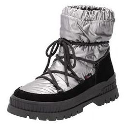 Winterboots Rieker EVOLUTION Gr. 43, grau (grau-schwarz) Damen Schuhe Schneeboots, Schnürstiefelette mit wasserabweisender TEX-Membran