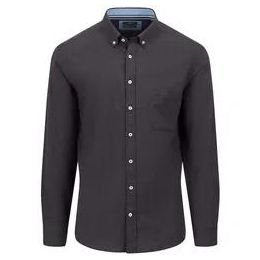 Langarmhemd Fynch-Hatton Gr. XXL, N-Gr, grau (charcoal) Herren Hemden mit klassischem Button-Down-Kragen