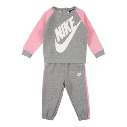 Nike Sportswear Jogginganzug 'FUTURA' Jungen Gr&ouml;&szlig;e 74/80 graumeliert / rosa / wei&szlig;