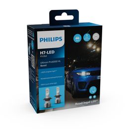 Philips H7-LED Ultinon Pro6000 Boost Glühlampe, Fernscheinwerfer,Glühlampe, Hauptscheinwerfer,Glühlampe 12V 11972U60BX2