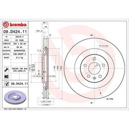 Brembo Bremsscheibe COATED DISC LINE hinten rechts links innenbelüftet 350mm für AUDI 4M0615601P 4M0615601J 09.D424.11