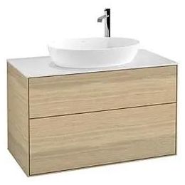 Villeroy & Boch Villeroy und Boch Finion Waschtischunterschrank F88100PC 100x60,3cm, Abdeckplatte white matt, Oak Veneer