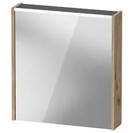 Duravit D-Code Spiegelschrank DC7105L55551000 650x700 mm, Eiche marmoriert, mit Beleuchtung und Steckdose E