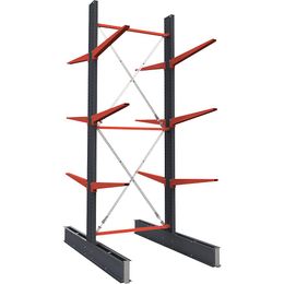 Kragarmregal Attillo schwer, doppelseitig, HxB 3500 x 1000 mm, Kragarm 1000 mm, Grundregal kaiserkraft