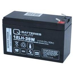 Mendler Q-Batteries 12LH-36W 12V 9Ah Blei-Vlies-Akku AGM VRLA Hochstrom USV