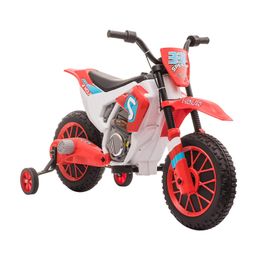 HOMCOM Kinder Elektromotorrad mit 2 abnehmbaren Stützrädern 106,5L x 51,5B x 68H cm