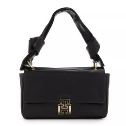 Tommy Hilfiger Hobo Bags - Pushlock Schultertasche - Gr. unisize - in Schwarz - für Damen