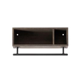 Muubs - Chelsea Wandgarderobe mit Ablage, 45 x 15 cm, Eiche gebeizt / schwarz