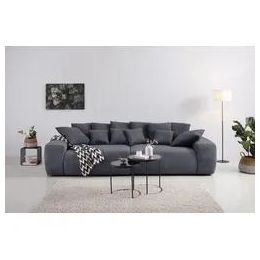 Big-Sofa Home Affaire "Sundance, B/T 302/137 cm" Sofas Gr. B/H/T: 302 cm x 85 cm x 137 cm, Struktur Chenille, schwarz Dauerschläfer mit Hygiene-Topper und Transporttasche