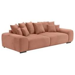 Big-Sofa Home Affaire "Sundance, B/T 302/137 cm" Sofas Gr. B/H/T: 310 cm x 92 cm x 141 cm, Microfaser, braun (novaclean avanti 9 ginger) Dauerschläfer mit Hygiene-Topper und Transporttasche