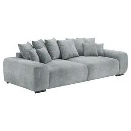 Big-Sofa Home Affaire "Sundance II" Sofas Gr. B/H/T: 310 cm x 92 cm x 141 cm, Veloursstoff, silberfarben (dolce 14 silver) Dauerschläfer mit Hygiene-Topper bis 140 kg belastbar