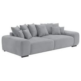 Big-Sofa Home Affaire "Sundance, B/T 302/137 cm" Sofas Gr. B/H/T: 310 cm x 92 cm x 141 cm, Microfaser, grau (memphis 45 grau) Dauerschläfer mit Hygiene-Topper und Transporttasche