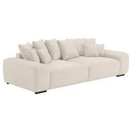 Big-Sofa Home Affaire "Sundance II" Sofas Gr. B/H/T: 310 cm x 92 cm x 141 cm, Cord, beige (stripes 8622 natur) Dauerschläfer mit Hygiene-Topper bis 140 kg belastbar