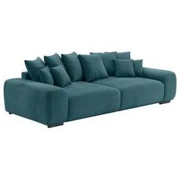 Big-Sofa Home Affaire "Sundance, B/T 302/137 cm" Sofas Gr. B/H/T: 310cm x 92cm x 141cm, Microfaser, blau (memphis 13 petrol) Dauerschläfer mit Hygiene-Topper und Transporttasche