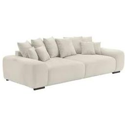 Big-Sofa Home Affaire "Sundance, B/T 302/137 cm" Sofas Gr. B/H/T: 310 cm x 92 cm x 141 cm, Microfaser, beige (novaclean avanti 4 ecru) Dauerschläfer mit Hygiene-Topper und Transporttasche