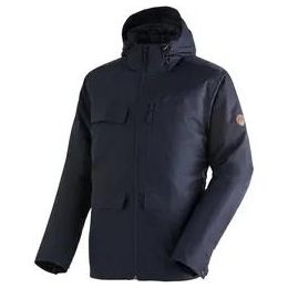 Funktionsjacke Maier Sports "WOUT" Gr. 54, blau (dunkelblau) Herren Jacken Outdoor-Jacke, windwasserdicht, 2 RV-Taschen und Kapuze