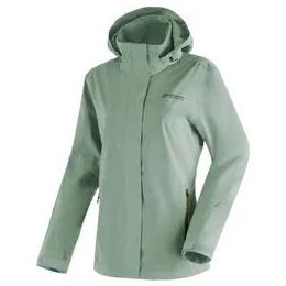 Outdoorjacke Maier Sports "Metor rec W" Gr. 44, grün (seegrün) Damen Jacken Regenjacke wasserdicht mit Kapuze, 2 Taschen außen, Innentasche