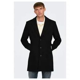 Only & Sons Kurzmantel ONLY & SONS "ONSMATTHEW WOOL COAT OTW" Gr. XXL, schwarz Herren Mäntel