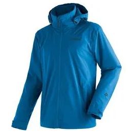 Outdoorjacke Maier Sports "Metor rec M" Gr. 58, blau (saphirblau) Herren Jacken Regenjacke wasserdicht mit Kapuze, 2 Taschen außen, Innentasche