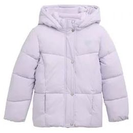 Tom Tailor Mädchen Puffer Jacke mit reflektiven Prints, lila, Uni, Gr. 116/122