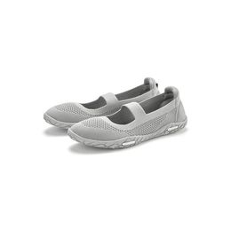 Lascana Sneaker Ballerinas 'Riemchenballerina, Slip-On-Sneaker' grau Gr. 43 für Damen