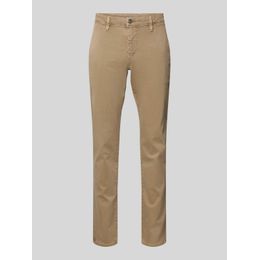 MAC Slim Fit Hose mit Label-Applikation Modell 'Lennox'