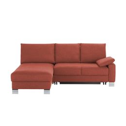 Höffner Ecksofa Fürth ¦ rot ¦ Maße (cm): B: 218 H: 90 T: 180