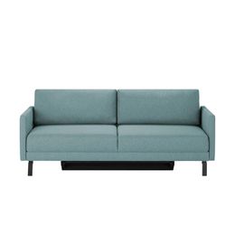 Höffner Schlafsofa Lüneburg ¦ blau ¦ Maße (cm): B: 220 H: 88 T: 104