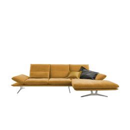 Koinor Ecksofa aus Flachgewebe Francis ¦ orange ¦ Maße (cm): B: 314 H