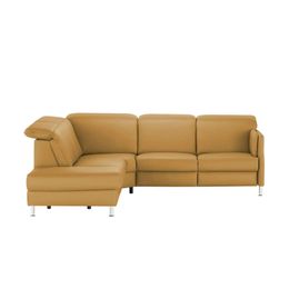 meinSofa Leder-Ecksofa Leon ¦ gelb ¦ Maße (cm): B: 259 H: 83 T: 236