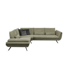 Höffner Ecksofa Luca ¦ grün ¦ Maße (cm): B: 314 H: 88 T: 244