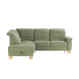 meinSofa Ecksofa Liva ¦ grün ¦ Maße (cm): B: 254 H: 106 T: 224